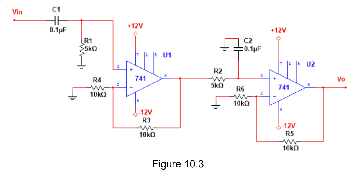 Solved -1. Construct the circuit as shown in Figure 10.3. 2. | Chegg.com
