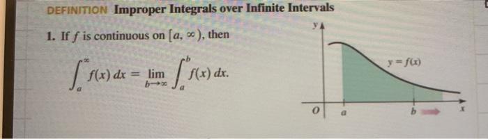 Solved OXU In 2 2 DEFINITION Improper Integrals over | Chegg.com