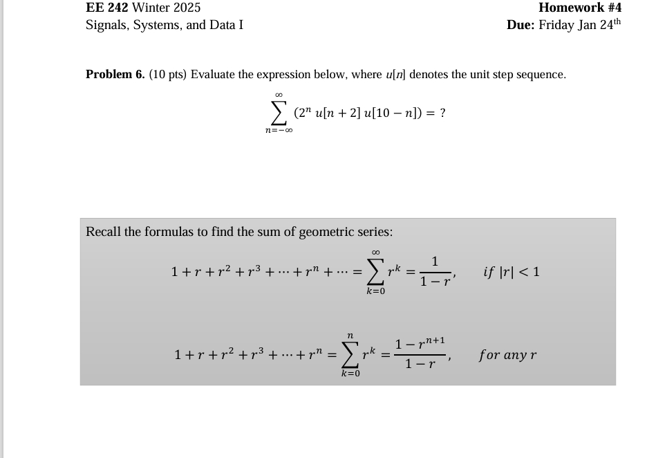 Solved Recall the formulas to ﻿find the sum of ﻿geometric | Chegg.com