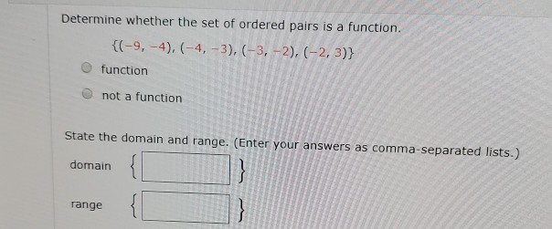 Solved Determine whether the set of ordered pairs is a | Chegg.com