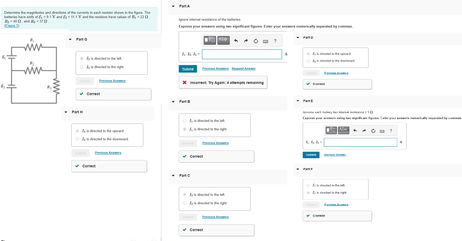 Solved Determine the magnitudes and directions of ﻿the | Chegg.com