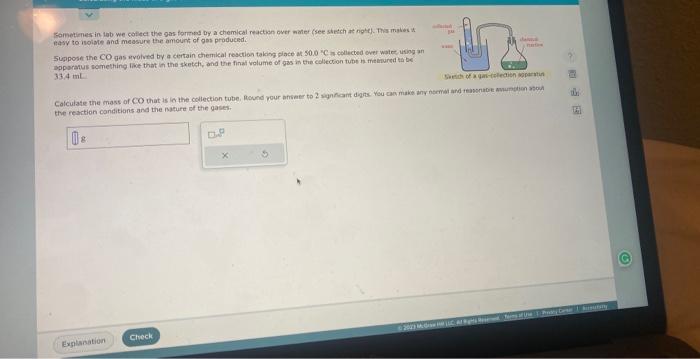 Solved Tometienes in. 1ab we cotect the gas formed by a | Chegg.com