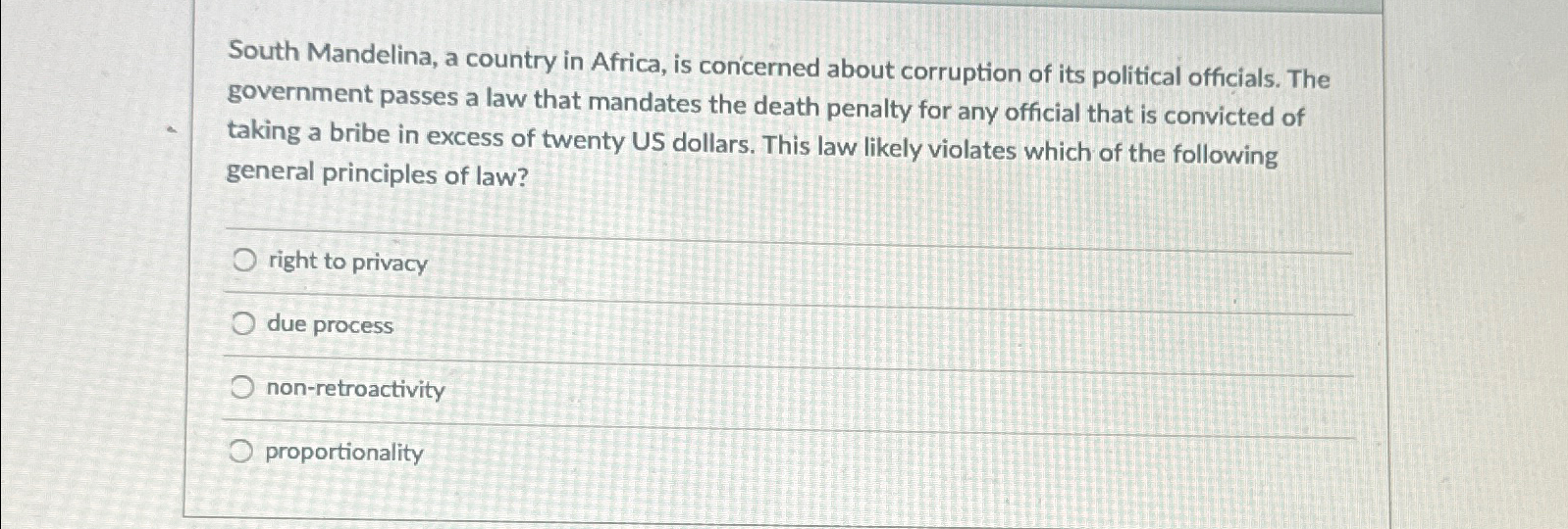 Solved South Mandelina, a country in Africa, is concerned | Chegg.com