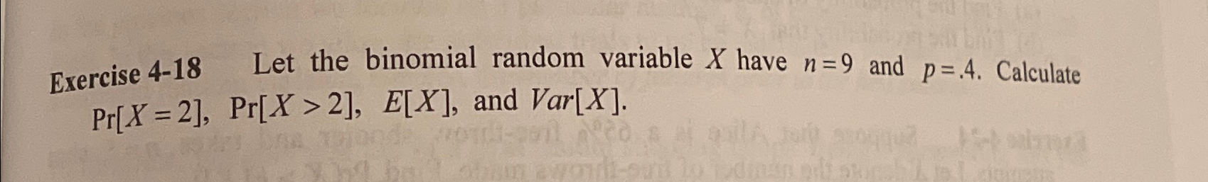 Exercise 4-18 ﻿Let the binomial random variable x | Chegg.com