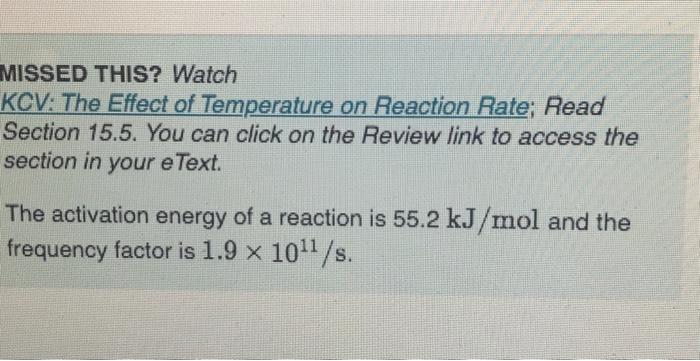 Solved VISSED THIS? Watch KCV: The Effect of Temperature on | Chegg.com