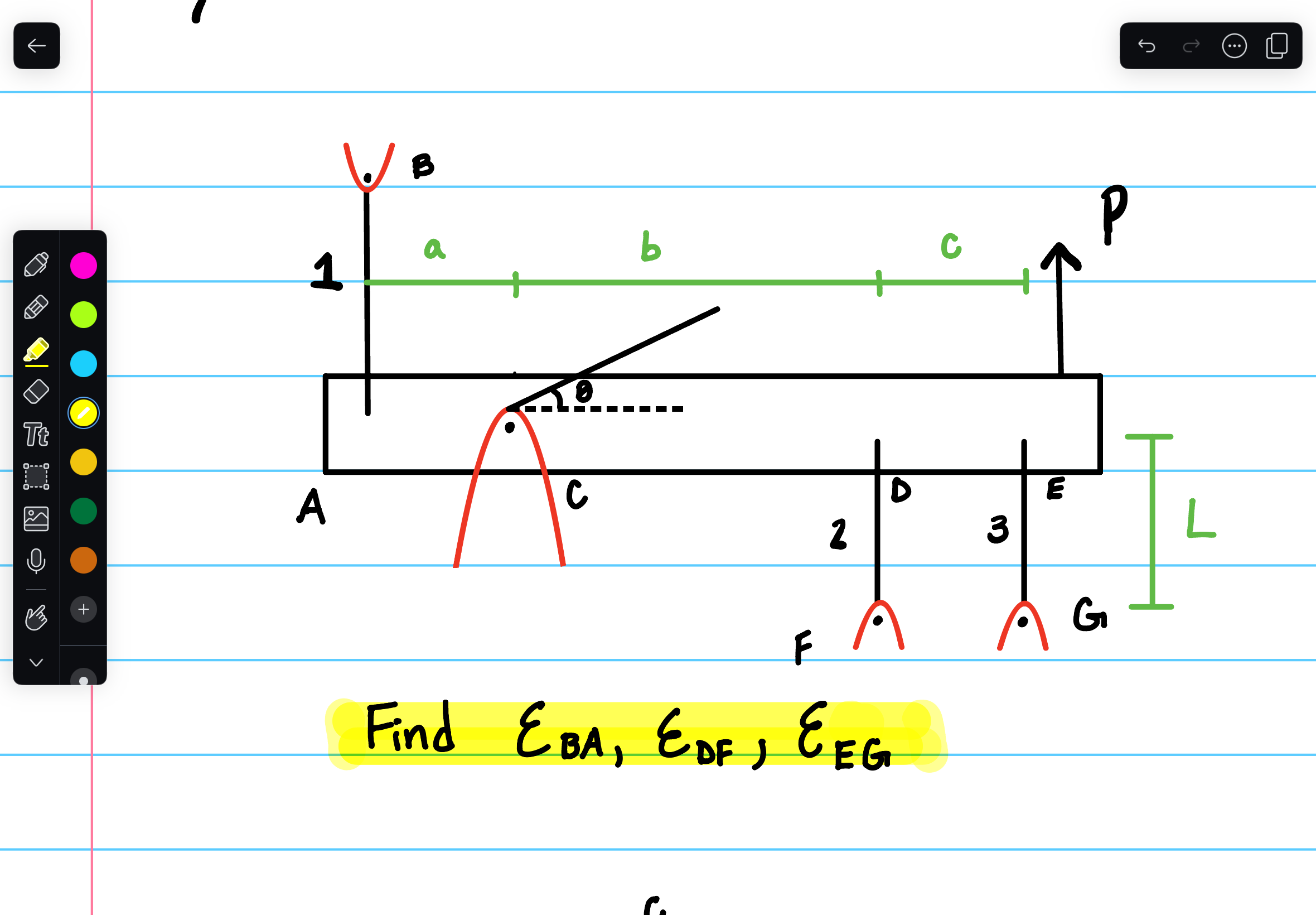 Solved Find the strain in strings BA, ﻿DF, ﻿and EG. ﻿Please | Chegg.com