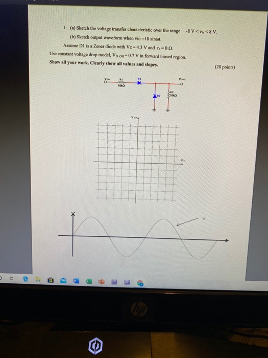 Solved 1. (a) Sketch the voltage transfer characteristic | Chegg.com