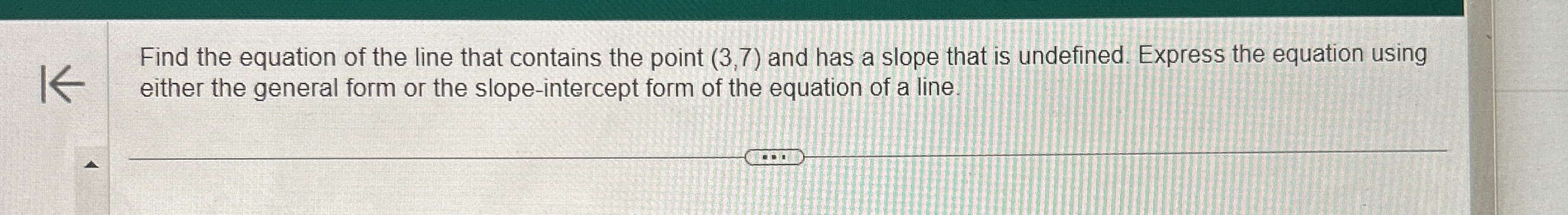 Solved Find the equation of the line that contains the point | Chegg.com