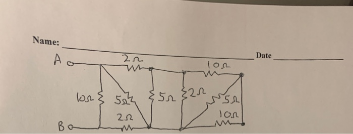 Solved Series/ Parallel Network for Part 2; Problem 2 3. | Chegg.com