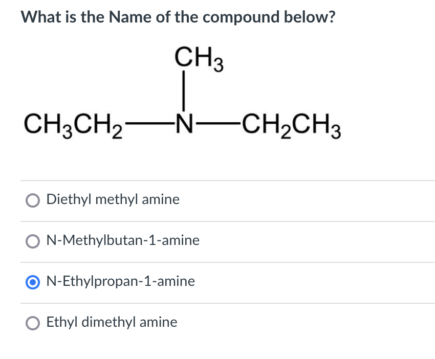What is the Name of the compound below?Diethyl methyl | Chegg.com