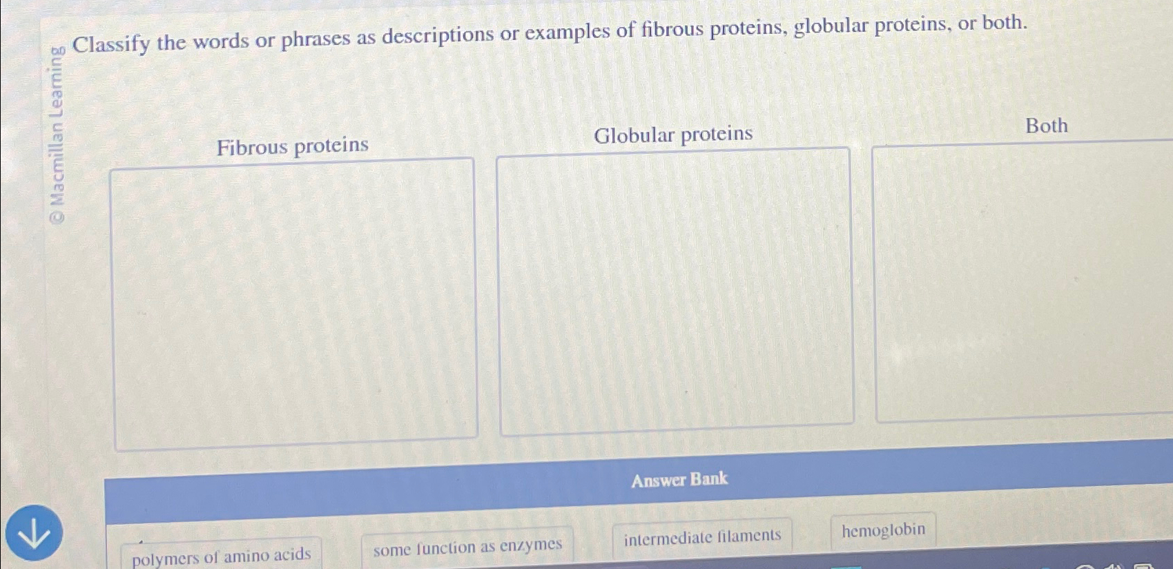 Solved an Classify the words or phrases as descriptions or | Chegg.com