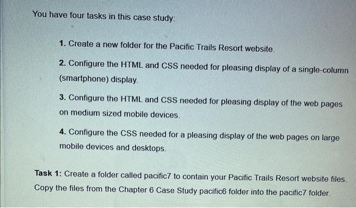 Pacific Trails Resort Case Study In this chapter's | Chegg.com