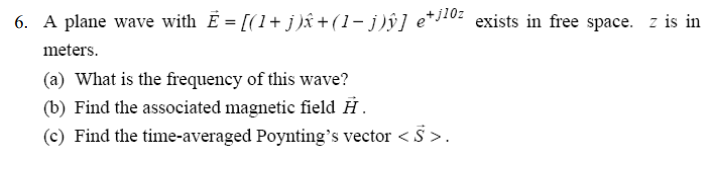 Solved A plane wave with | Chegg.com