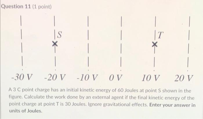 Solved A 3 C point charge has an initial kinetic energy of | Chegg.com