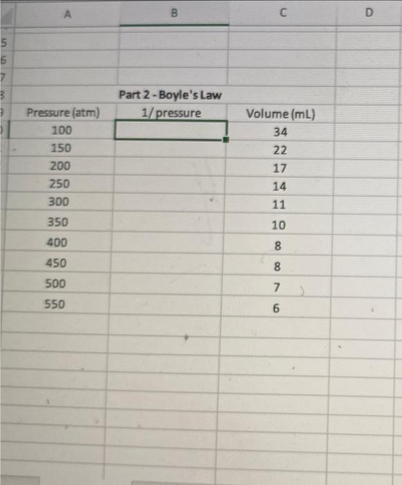 Solved 1. To plot the relationship between pressure and | Chegg.com