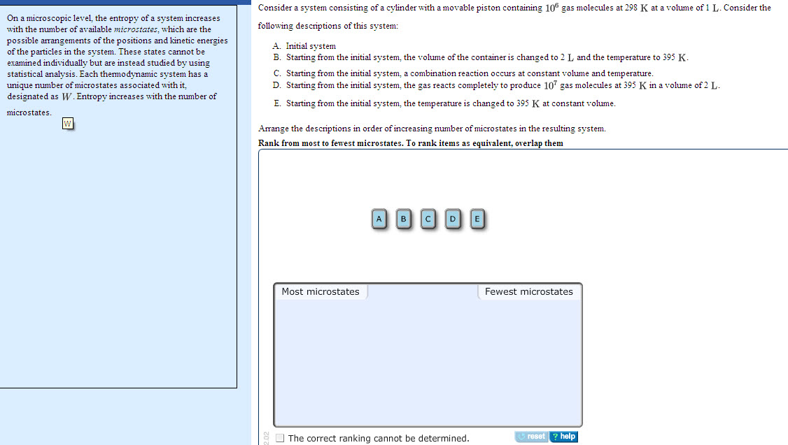 On a microscopic level, the entropy of a system | Chegg.com