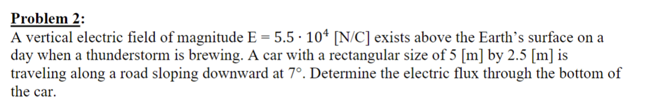 Solved Problem 2:A vertical electric field of magnitude | Chegg.com