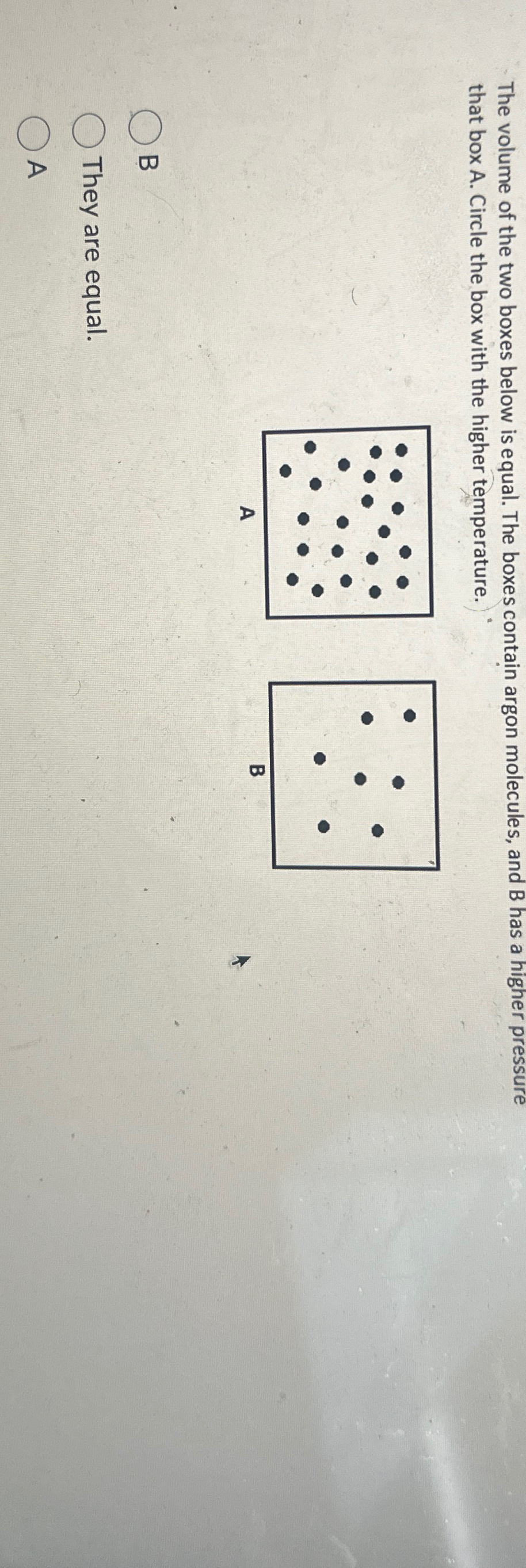 Solved The volume of the two boxes below is equal. The boxes | Chegg.com
