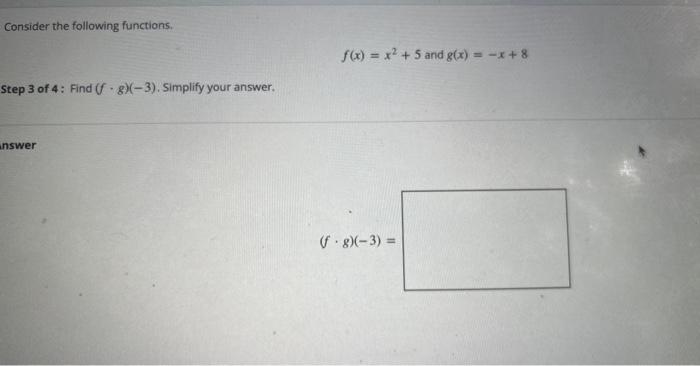 Solved Consider the following functions. f(x)=x2+5 and | Chegg.com