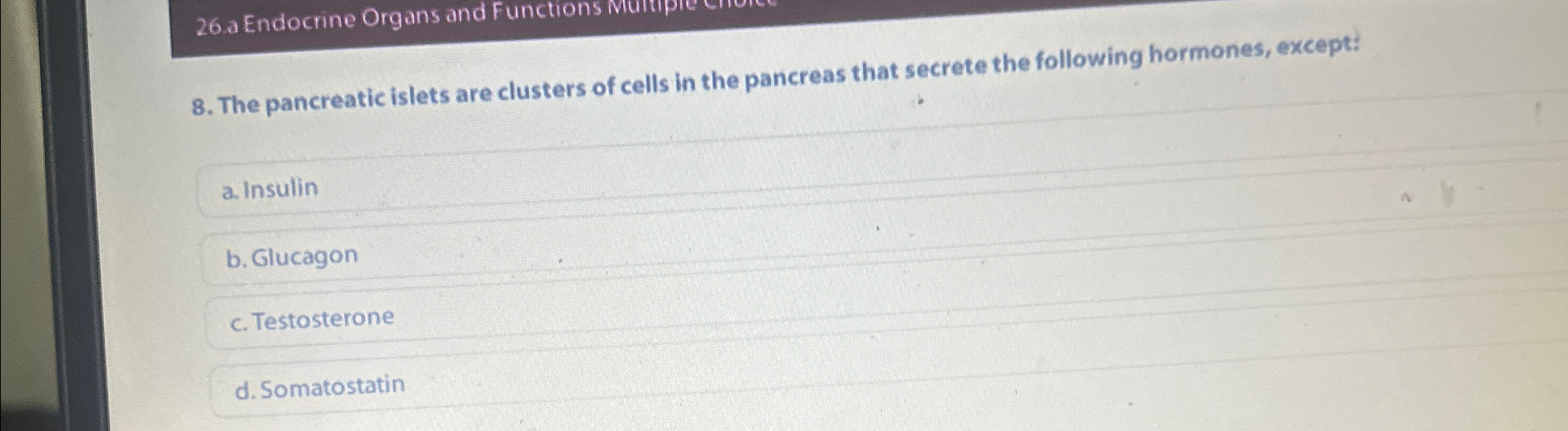 Solved Endocrine Organs and Functions Mumitie CivoricThe | Chegg.com