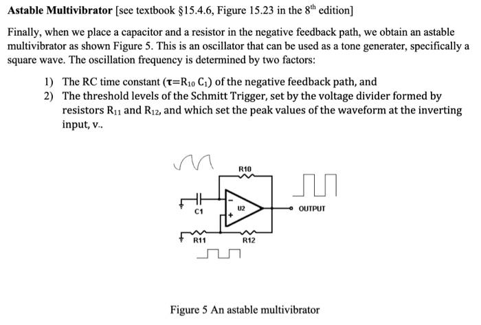 Simulate the astable multivibrator in Figure 5 using | Chegg.com
