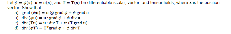 Solved Solve below for differential scalar, vector, and | Chegg.com
