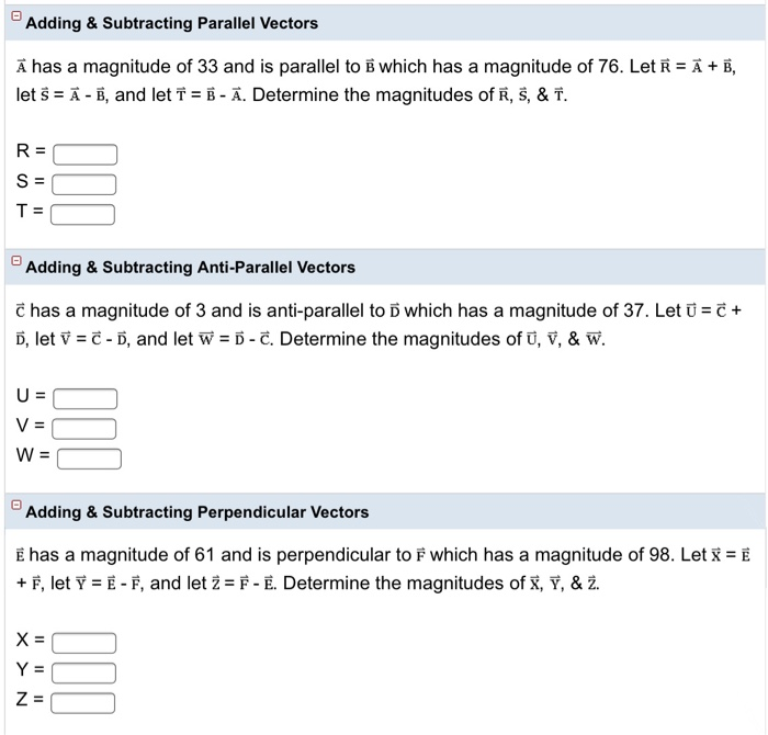 Solved Adding And Subtracting Parallel Vectors A Has A 
