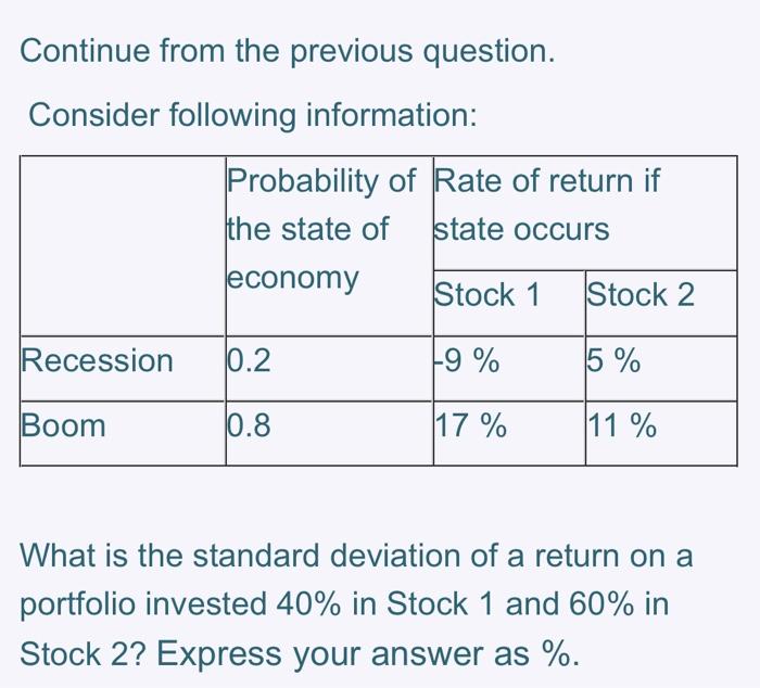 Solved Continue from the previous question. Consider | Chegg.com Solved Continue from the previous question. Consider | Chegg.com