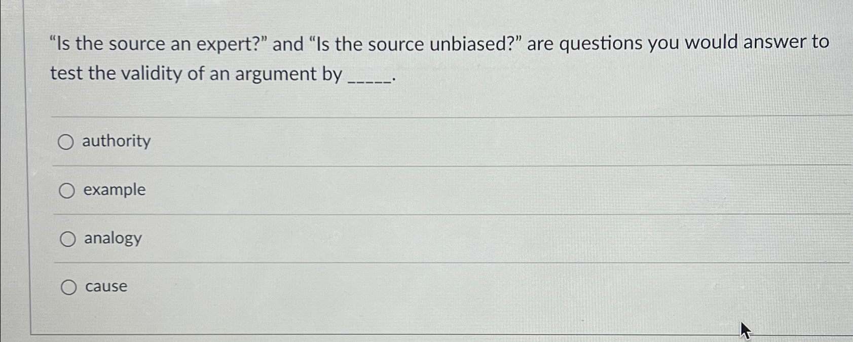 Solved "Is the source an expert?" and "Is the source | Chegg.com