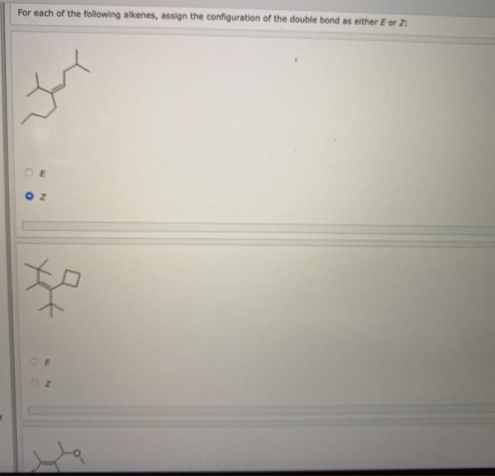 Solved For each of the following alkenes, assign the | Chegg.com