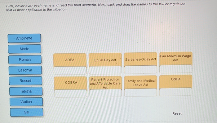 First, hover over each name and read the brief | Chegg.com