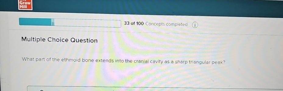 Solved Aिraw33 ﻿of 100Concepts completed(i)Multiple Choice | Chegg.com