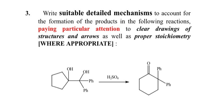 Solved Write suitable detailed mechanisms to account for the | Chegg.com