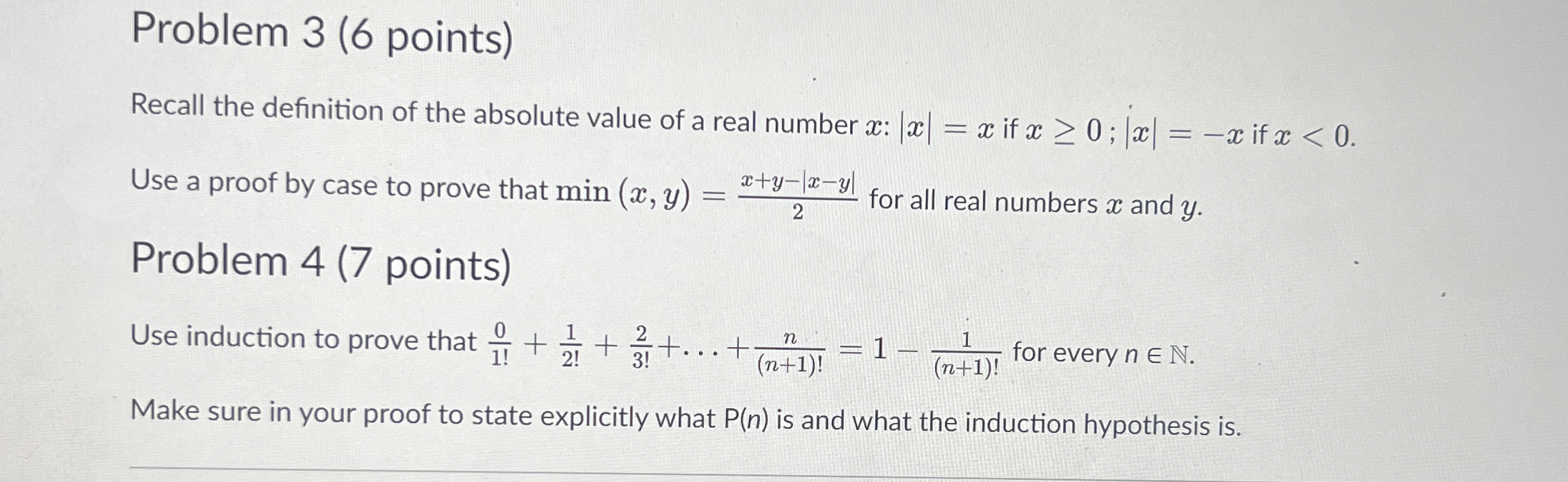 Solved Problem 3 (6 ﻿points)Recall the definition of the | Chegg.com