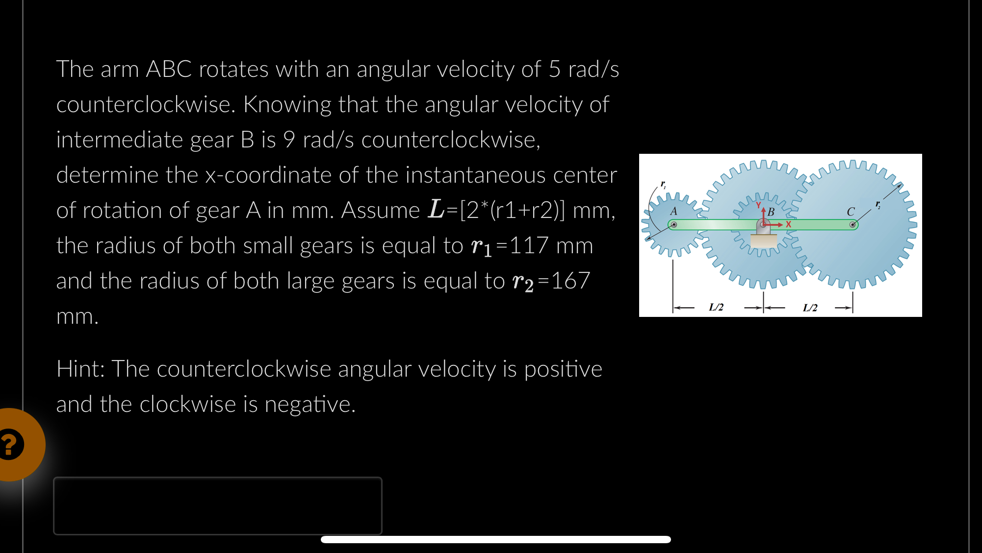 Solved The arm ABC rotates with an angular velocity of 5rads | Chegg.com