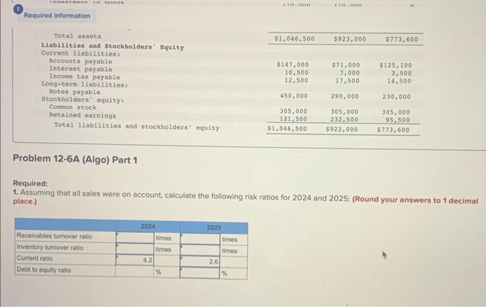 Solved Exercise 12-2 (Algo) Prepare vertical analysis | Chegg.com