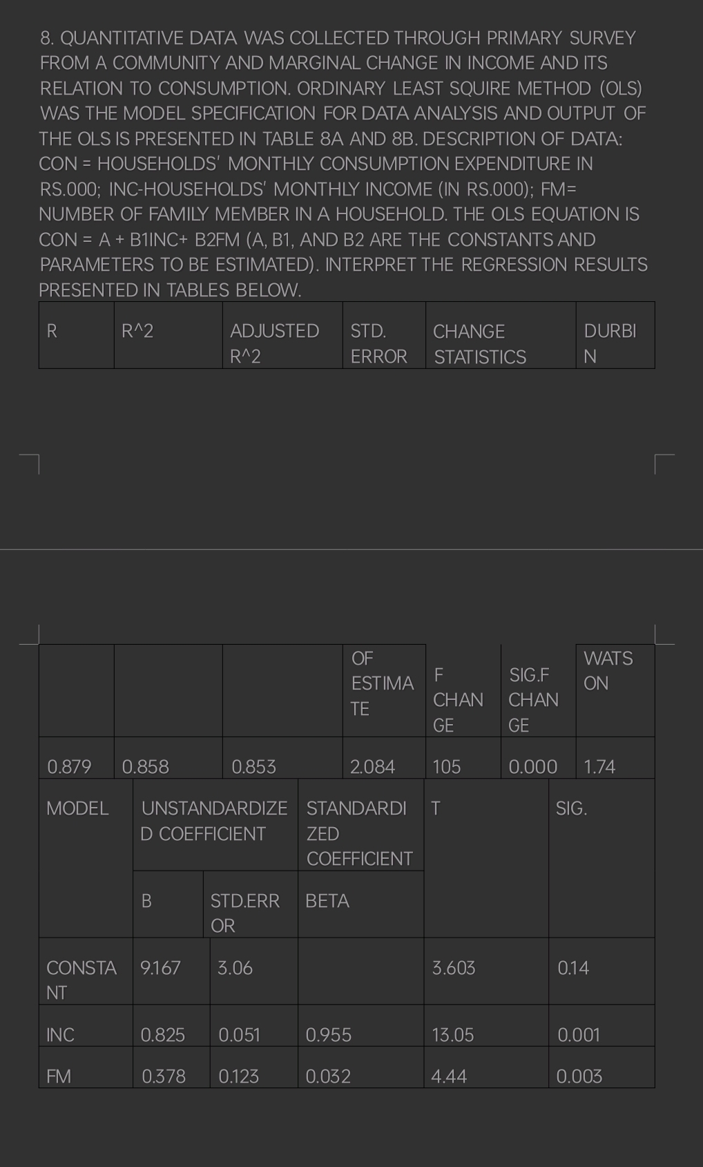 QUANTITATIVE DATA WAS COLLECTED THROUGH PRIMARY | Chegg.com