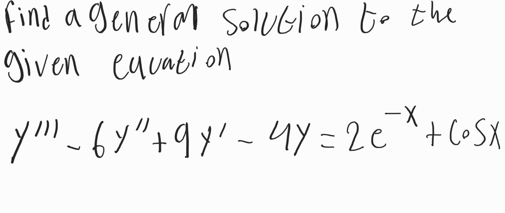 Solved Find A Generol Solution To The Given Equation 