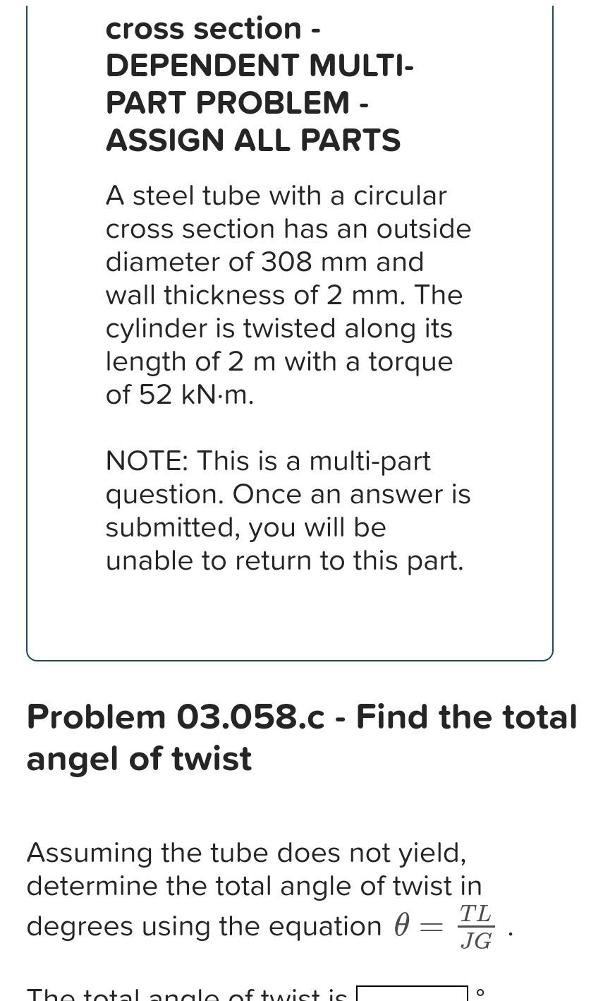 Solved cross section DEPENDENT MULTIPART PROBLEM ASSIGN ALL | Chegg.com