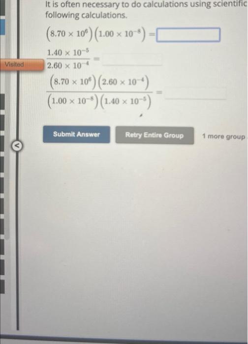 Solved Visited It is often necessary to do calculations | Chegg.com