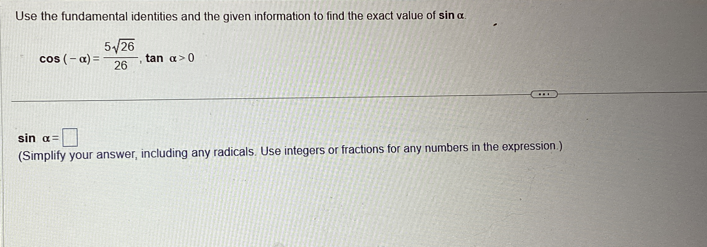 Solved Use the fundamental identities and the given | Chegg.com