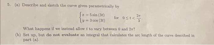 Solved 5. (a) Describe and sketch the curve given | Chegg.com