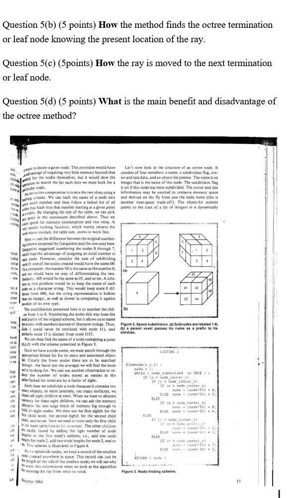 Question 5(b) (5 points) How the method finds the | Chegg.com