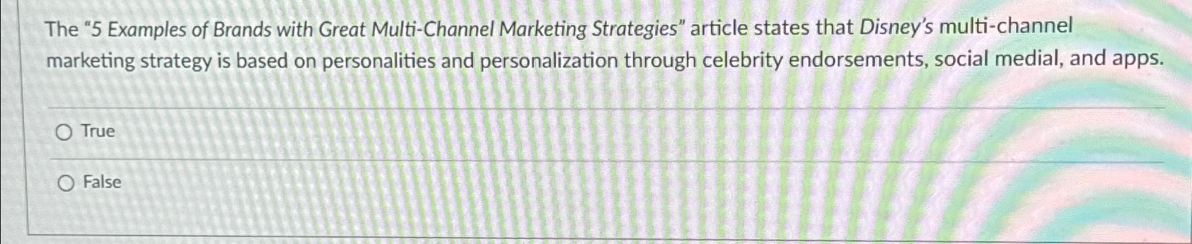 Solved The "5 ﻿Examples of Brands with Great Multi-Channel | Chegg.com
