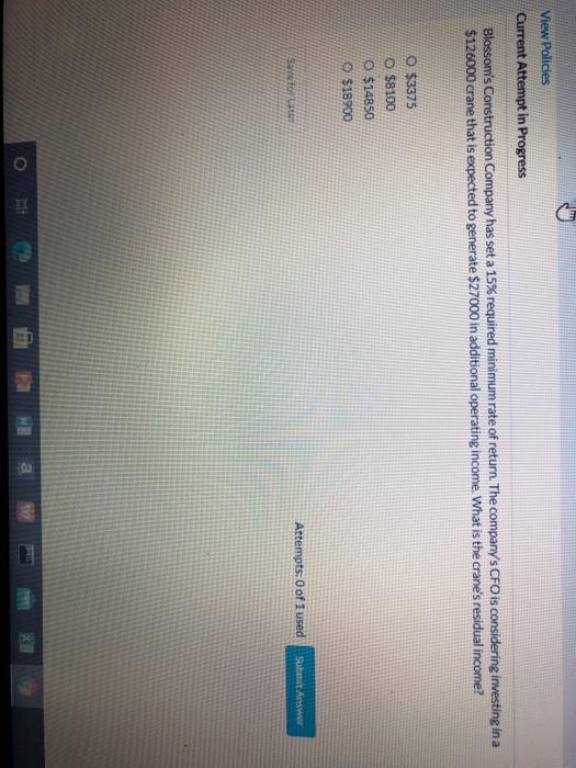 Solved View Policies Current Attempt in Progress Blossom's | Chegg.com