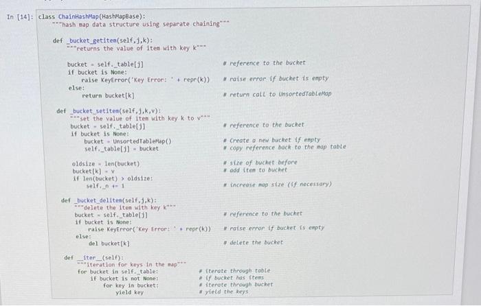Solved -10.33 Our implementation of separate chaining in | Chegg.com
