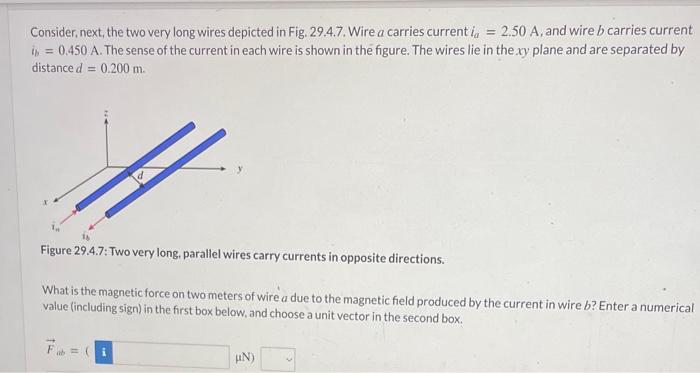 Solved Consider two, long parallel wires (labeled a and b ) | Chegg.com