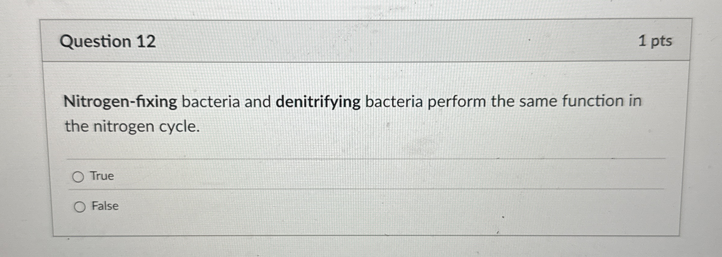 Solved Question 121 ﻿ptsNitrogen-fixing bacteria and | Chegg.com