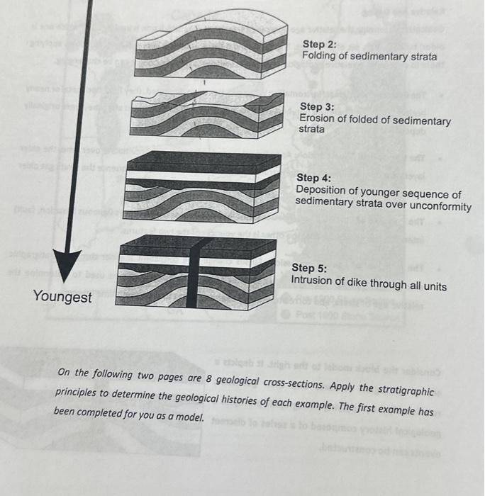 Solved Step 2: Folding of sedimentary strata Step 3: Erosion | Chegg.com