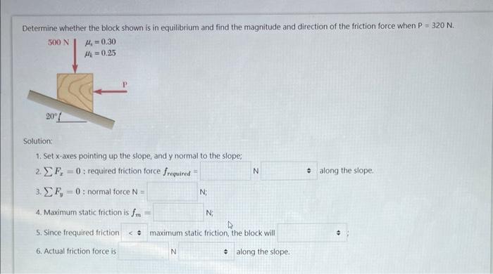 Solved Determine whether the block shown is in equilibrium | Chegg.com